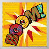 Comic Book Pop Art BOOM Poster | Zazzle