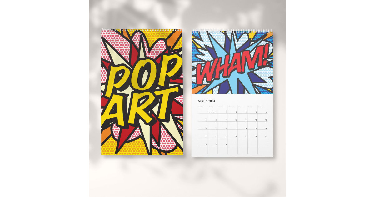 Comic Book Pop Art Calendar | Zazzle