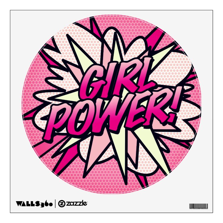Comic Book Pop Art GIRL POWER Wall Decal | Zazzle
