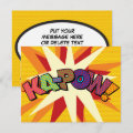 Comic Book Pop Art KA-POW Announcement Postcard | Zazzle