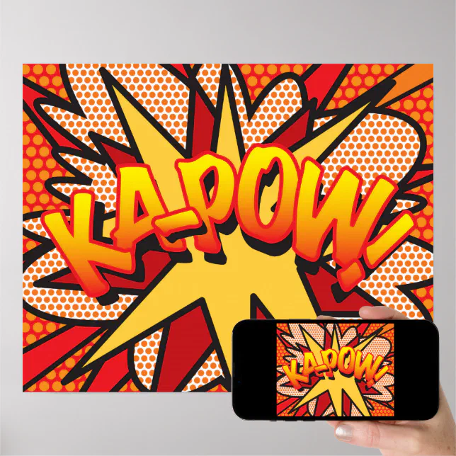 Comic Book Pop Art KA-POW Poster | Zazzle