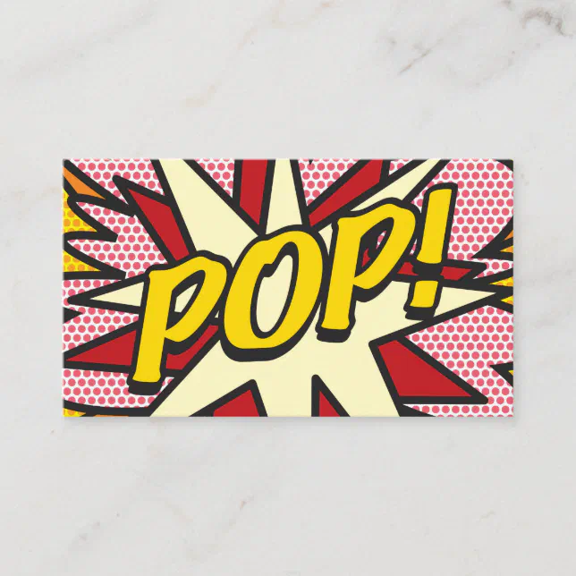 Comic Book Pop Art POP! Business Card | Zazzle