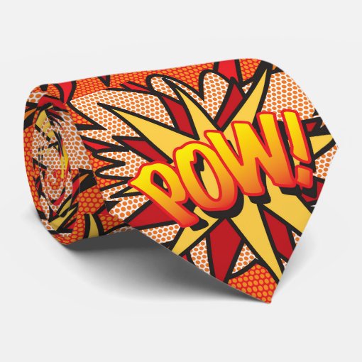 Comic Book Pop Art POW Superhero Tie | Zazzle
