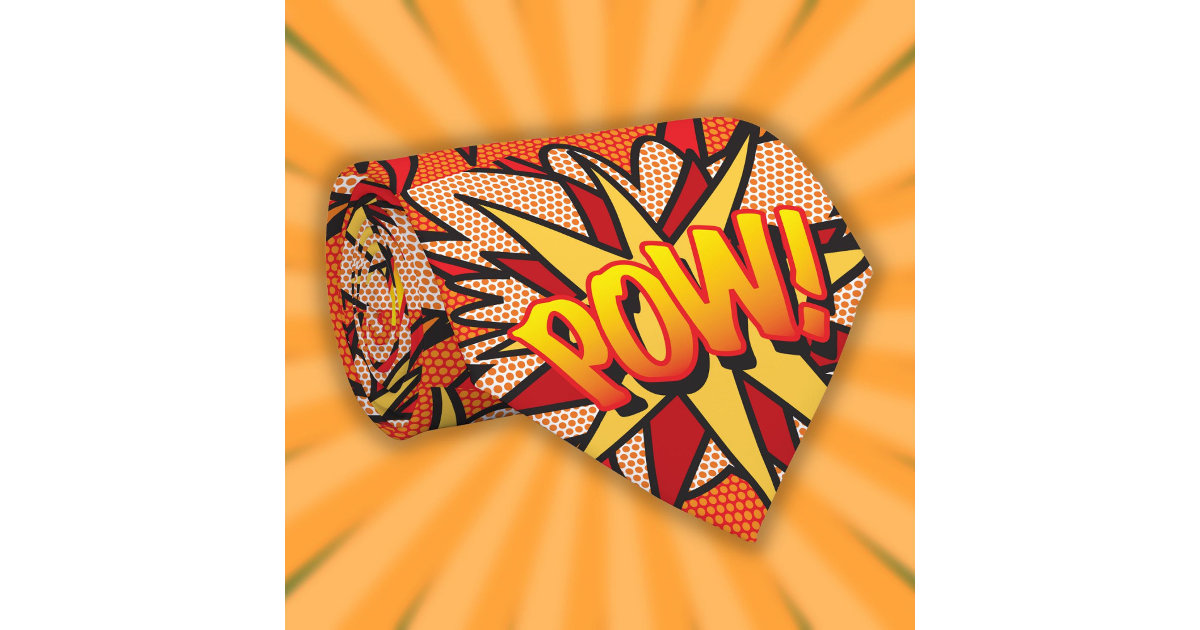 Comic Book Pop Art POW Superhero Tie | Zazzle