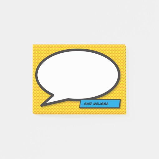 Comic Book Pop Art Speech Bubble Post-it Notes | Zazzle