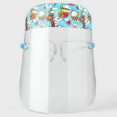 Comic Book Pop Art Super Hero Funny Face Shield | Zazzle