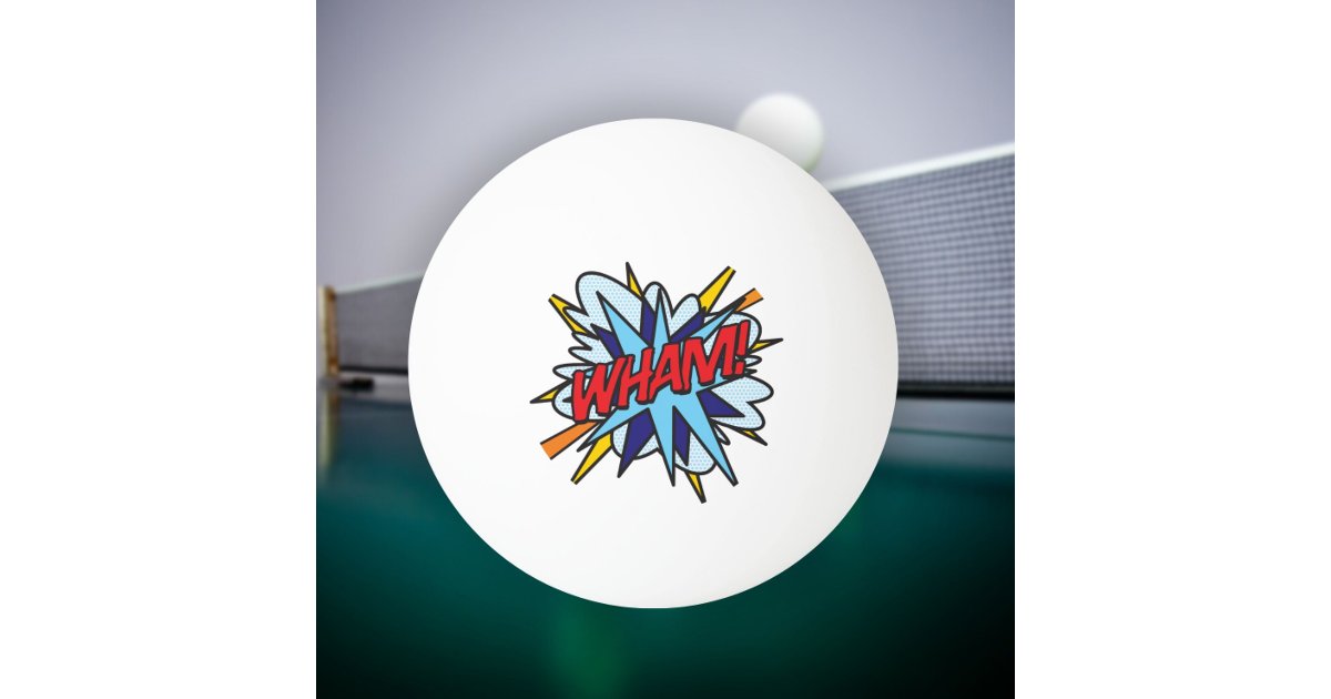 Comic Book Pop Art WHAM BANG Ping-Pong Ball | Zazzle