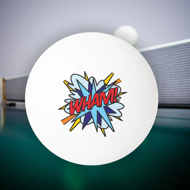Comic Book Pop Art WHAM BANG Ping-Pong Ball | Zazzle