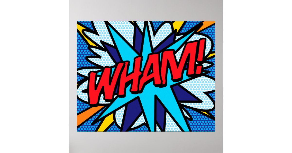 Comic Book Pop Art WHAM Poster | Zazzle