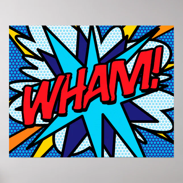 Comic Book Pop Art WHAM Poster | Zazzle