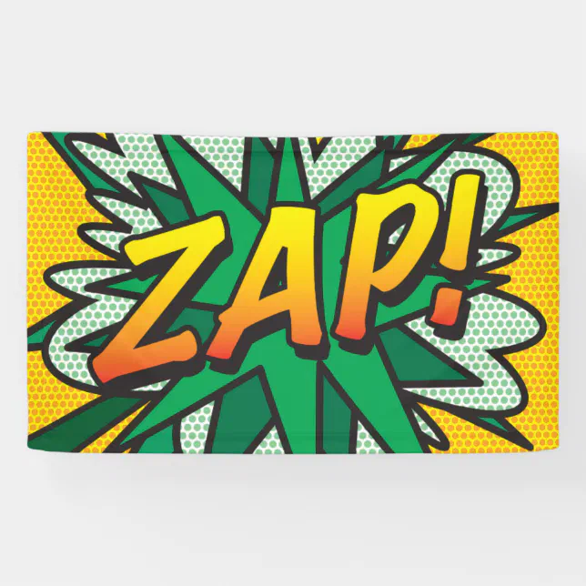 Comic Book Pop Art ZAP! Banner | Zazzle