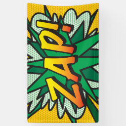 Comic Book Pop Art ZAP! Banner | Zazzle