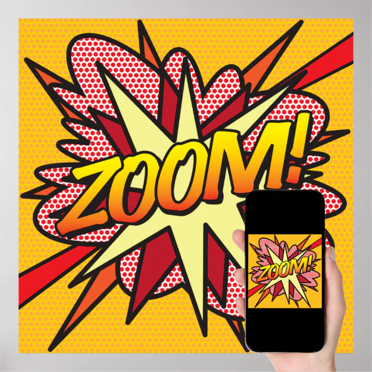 Comic Book Pop Art ZOOM Poster | Zazzle