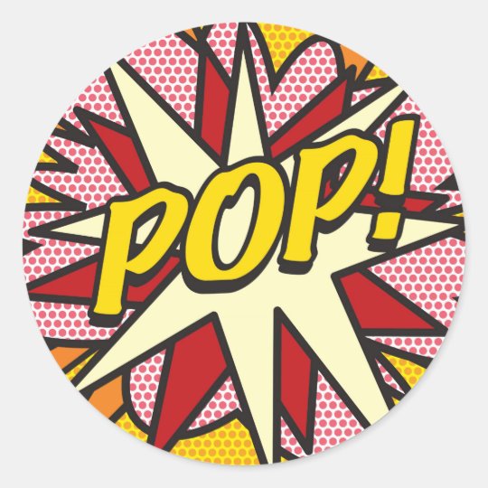 Comic Book POP! Classic Round Sticker | Zazzle.com