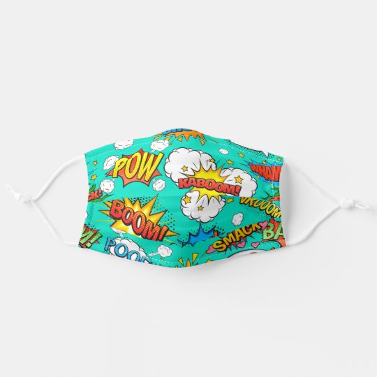 Comic Book Pow Adult Cloth Face Mask | Zazzle.com