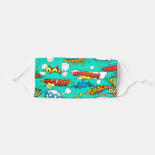 Comic Book Pow Adult Cloth Face Mask | Zazzle