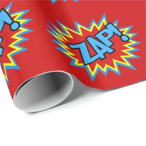 Comic Book Pow! Burst Wrapping Paper | Zazzle