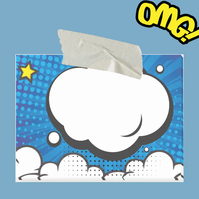 Comic Book Speech Bubble Pop Art Blue Post-it Notes | Zazzle