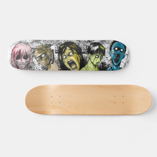 Comic Book Style Horror Zombies Skateboard | Zazzle
