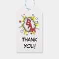 Comic book Super Hero gift favor tags | Zazzle