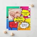 Comic Book Superhero Birth Announcement | Zazzle