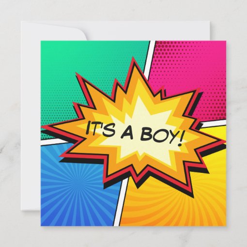 Comic Book Superhero Birth Announcement | Zazzle