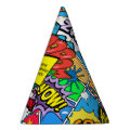 Comic Book Superhero Birthday Party Custom Party Hat | Zazzle