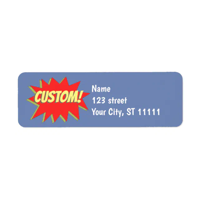 Comic Book Superhero Label | Zazzle