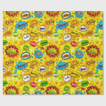 Comic Book Wrapping Paper | Zazzle