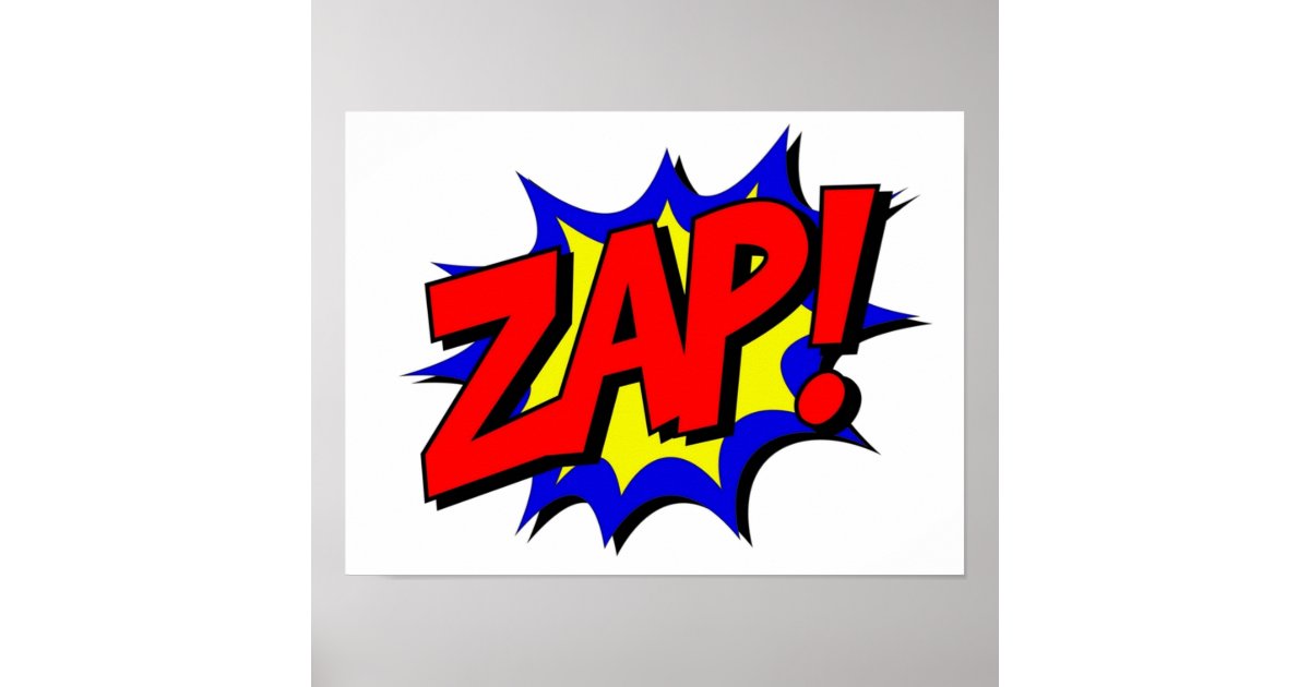 Comic Book Zap Poster | Zazzle