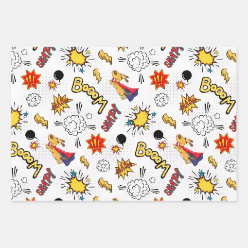 Comic Bubbles Wrapping Paper Sheets | Zazzle
