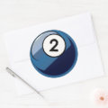 Comic Style Number 2 Billiards Ball Classic Round Sticker | Zazzle