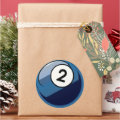 Comic Style Number 2 Billiards Ball Classic Round Sticker | Zazzle