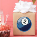 Comic Style Number 2 Billiards Ball Classic Round Sticker | Zazzle