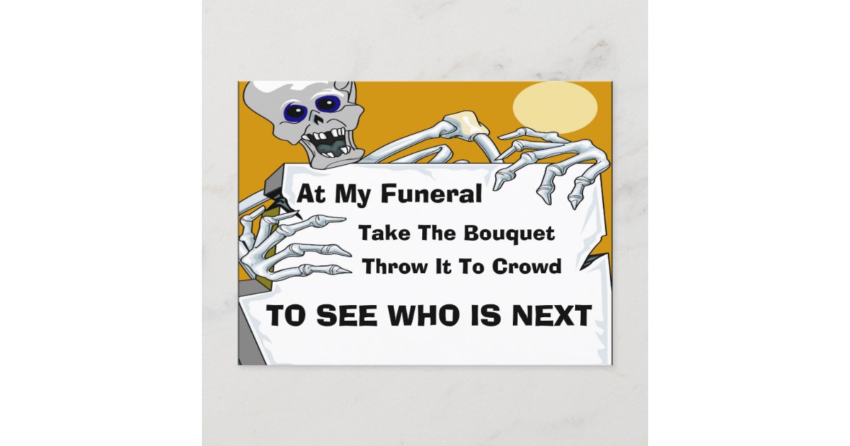 Comical Funeral Card | Zazzle