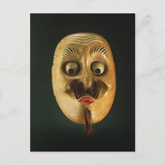 Comical Mask, Noh Theatre Postcard | Zazzle