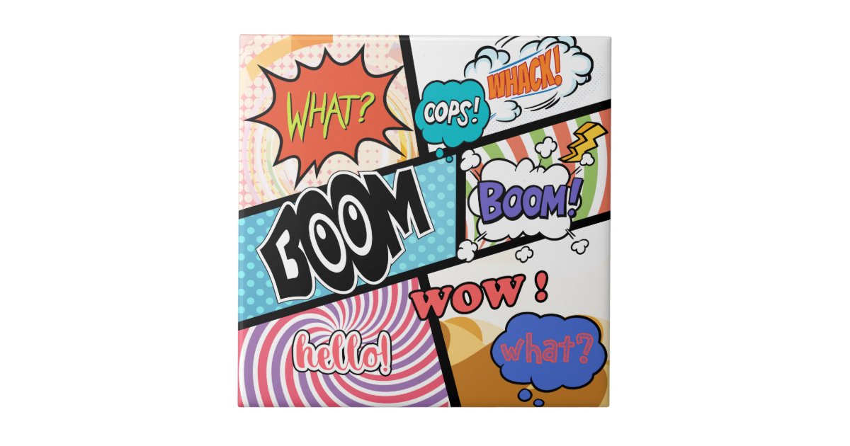 Comics Original Design Ceramic Tile | Zazzle