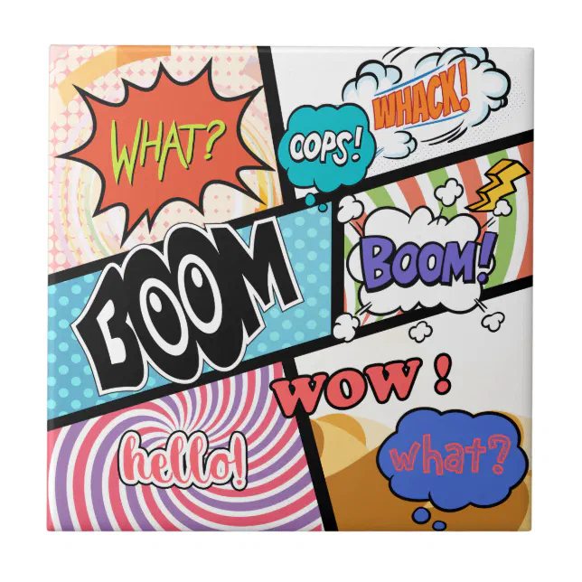 Comics Original Design Ceramic Tile | Zazzle
