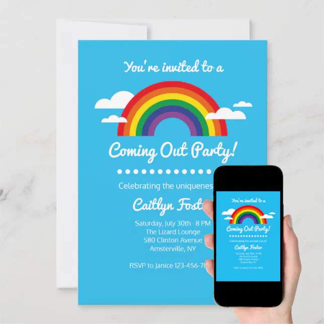 Coming Out Celebration Invitation | Zazzle