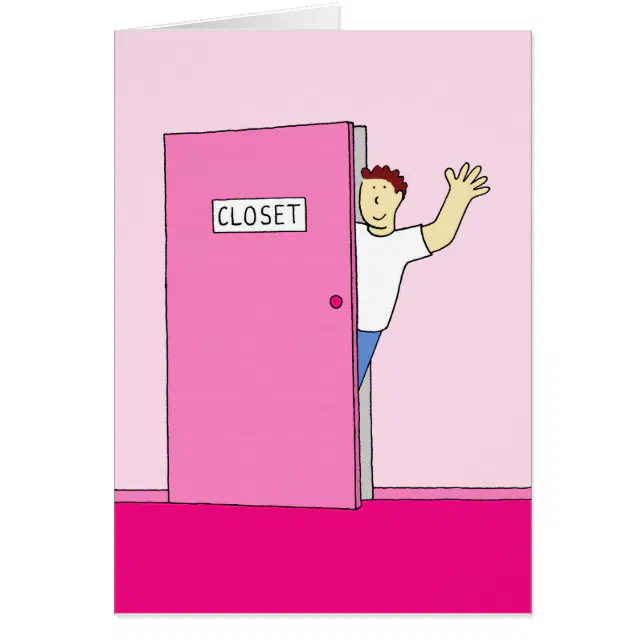 Coming Out Congratulations for Him Cartoon | Zazzle