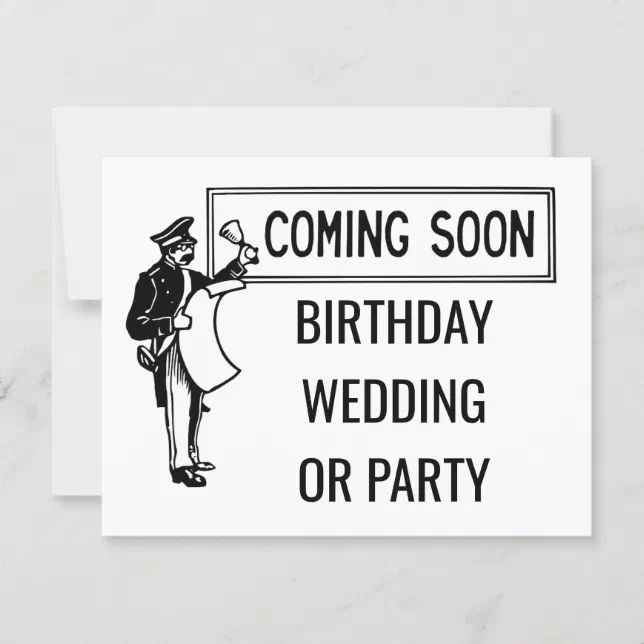 Coming Soon Birthday Wedding or Party Retro Invitation | Zazzle