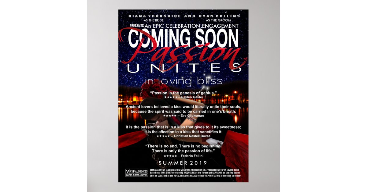Coming Soon Engagement Display Poster | Zazzle