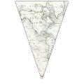 Coming Soon Vintage Map Welcome Travel Baby Shower Bunting Flags | Zazzle