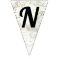 Coming Soon Vintage Map Welcome Travel Baby Shower Bunting Flags | Zazzle