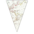 Coming Soon Vintage Map Welcome Travel Baby Shower Bunting Flags | Zazzle