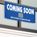 Coming Soon with Business Logo and Info Banner | Zazzle