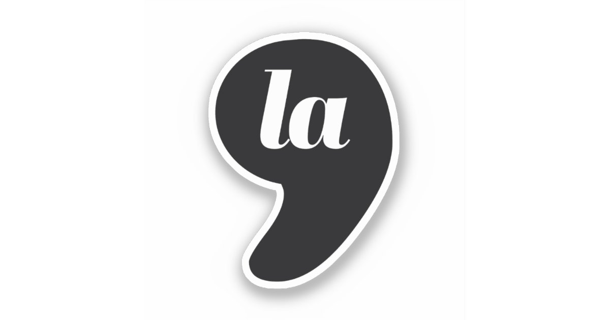Comma La - Kamala Black Sticker | Zazzle