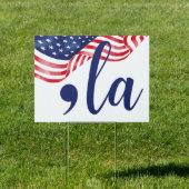 Comma La Kamala Harris 2024 American Flag Yard Sign | Zazzle