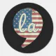 Comma La Kamala Harris American Flag Comma + La Classic Round Sticker ...