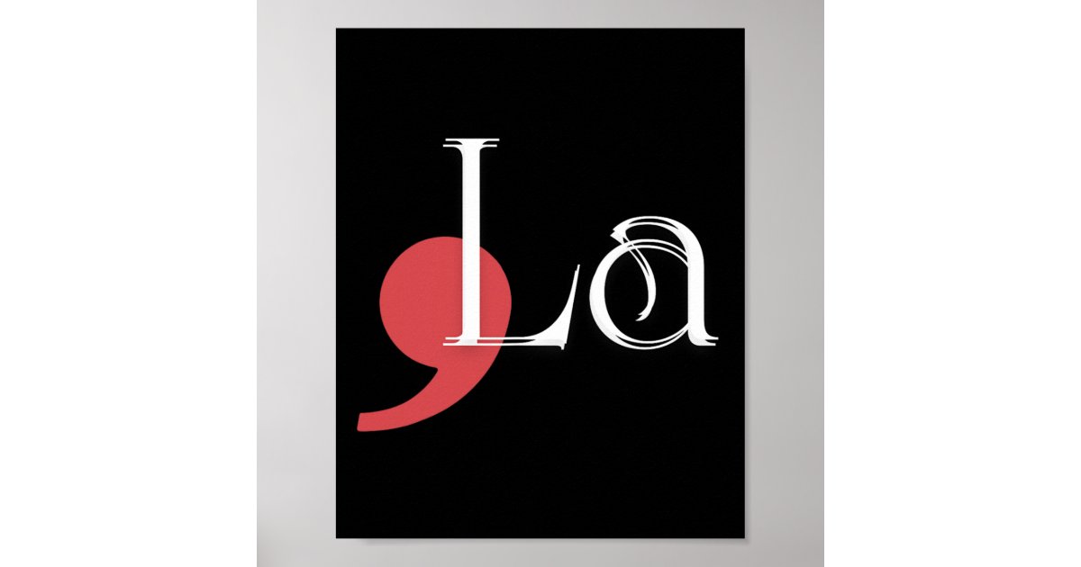 Comma La Kamala Harris American Flag Design Poster | Zazzle